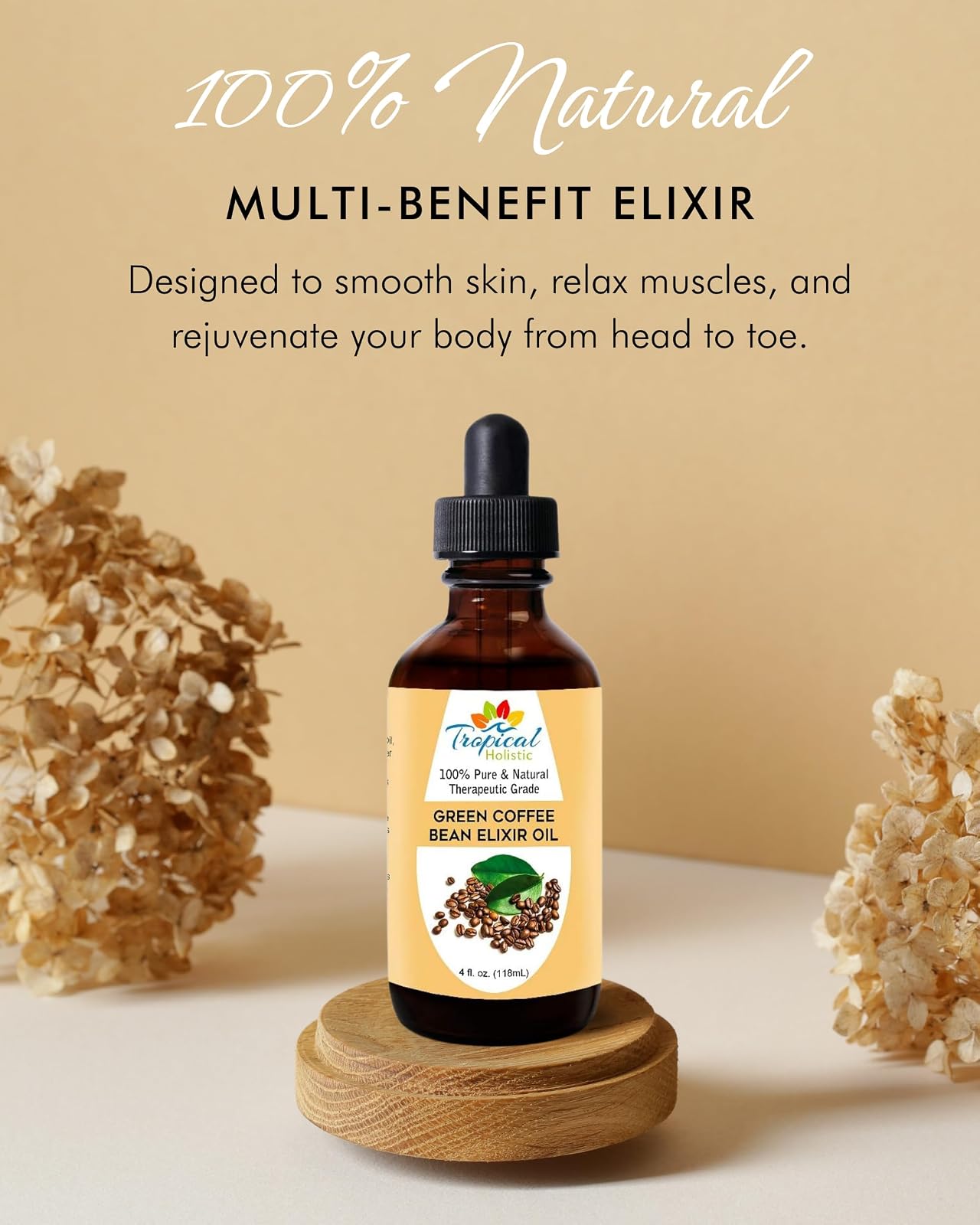 Natural green coffee bean oil
