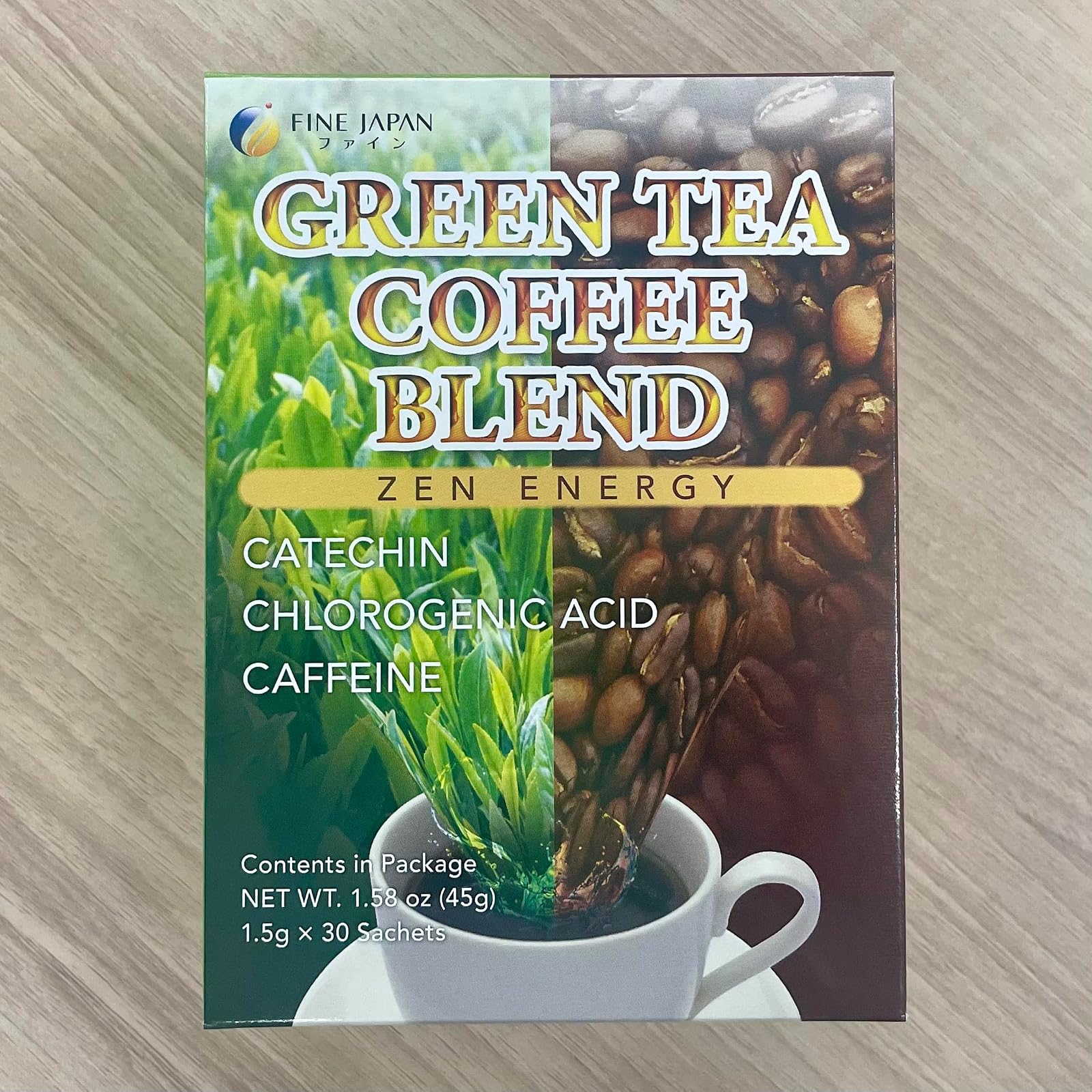 natural green tea coffee infusion