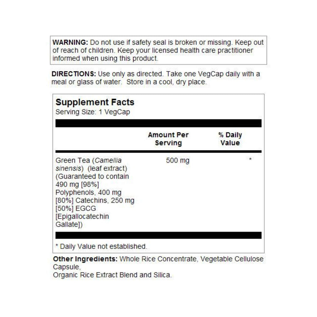 natural green tea extract supplement