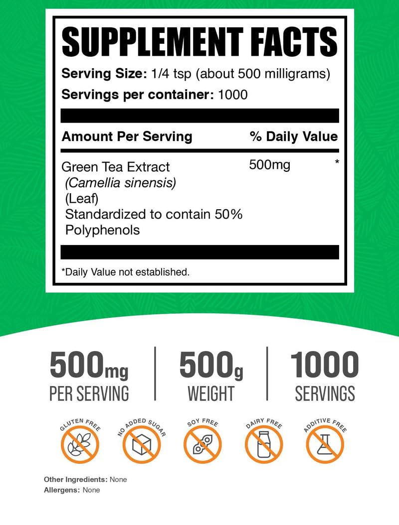 natural green tea extract supplement