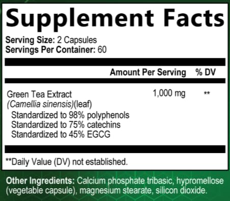 natural green tea extract supplement