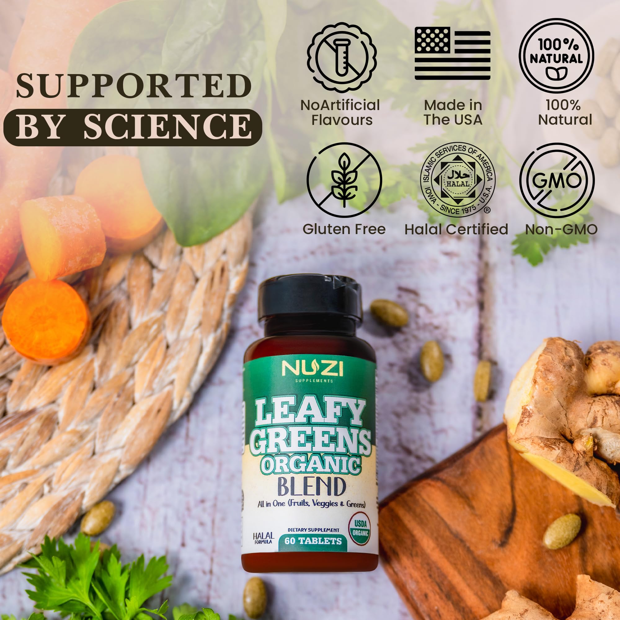 natural greens fruits vegetables tablets
