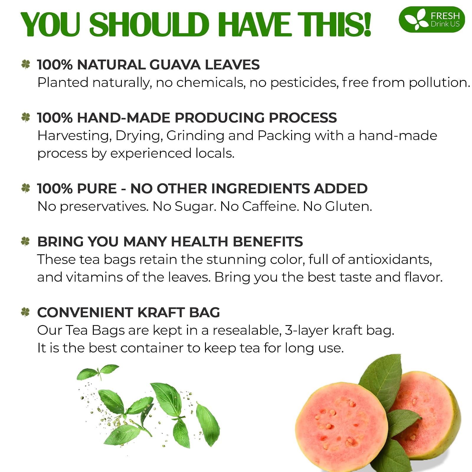 natural guava leaf tea bags