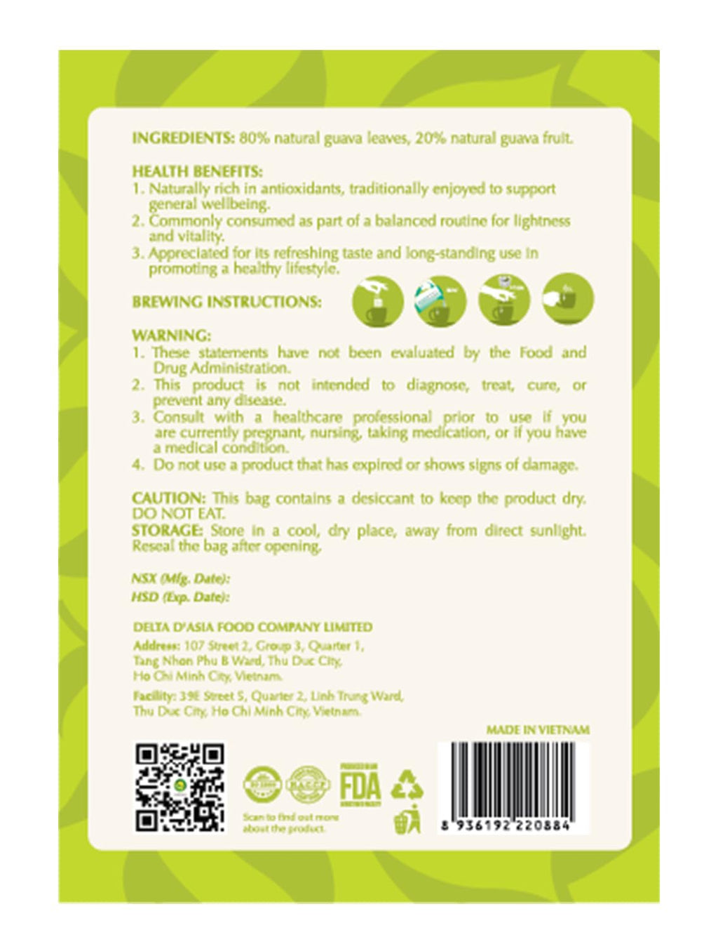 natural guava leaf tea bags