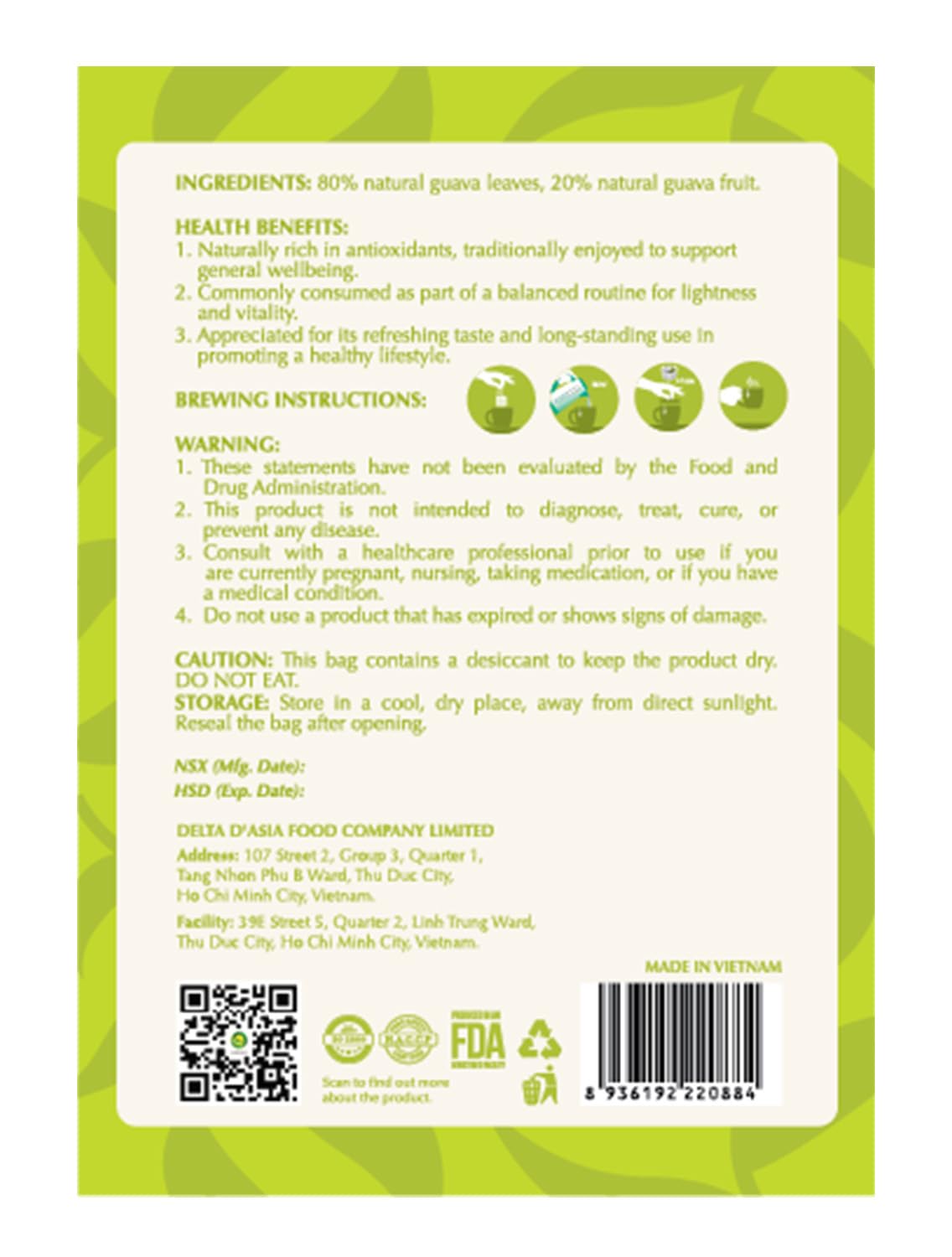 natural guava leaf tea bags