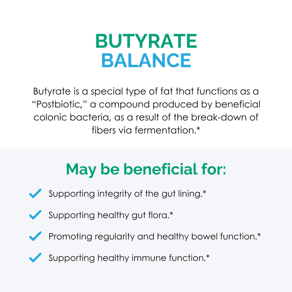 Natural gut health with butyrate balance