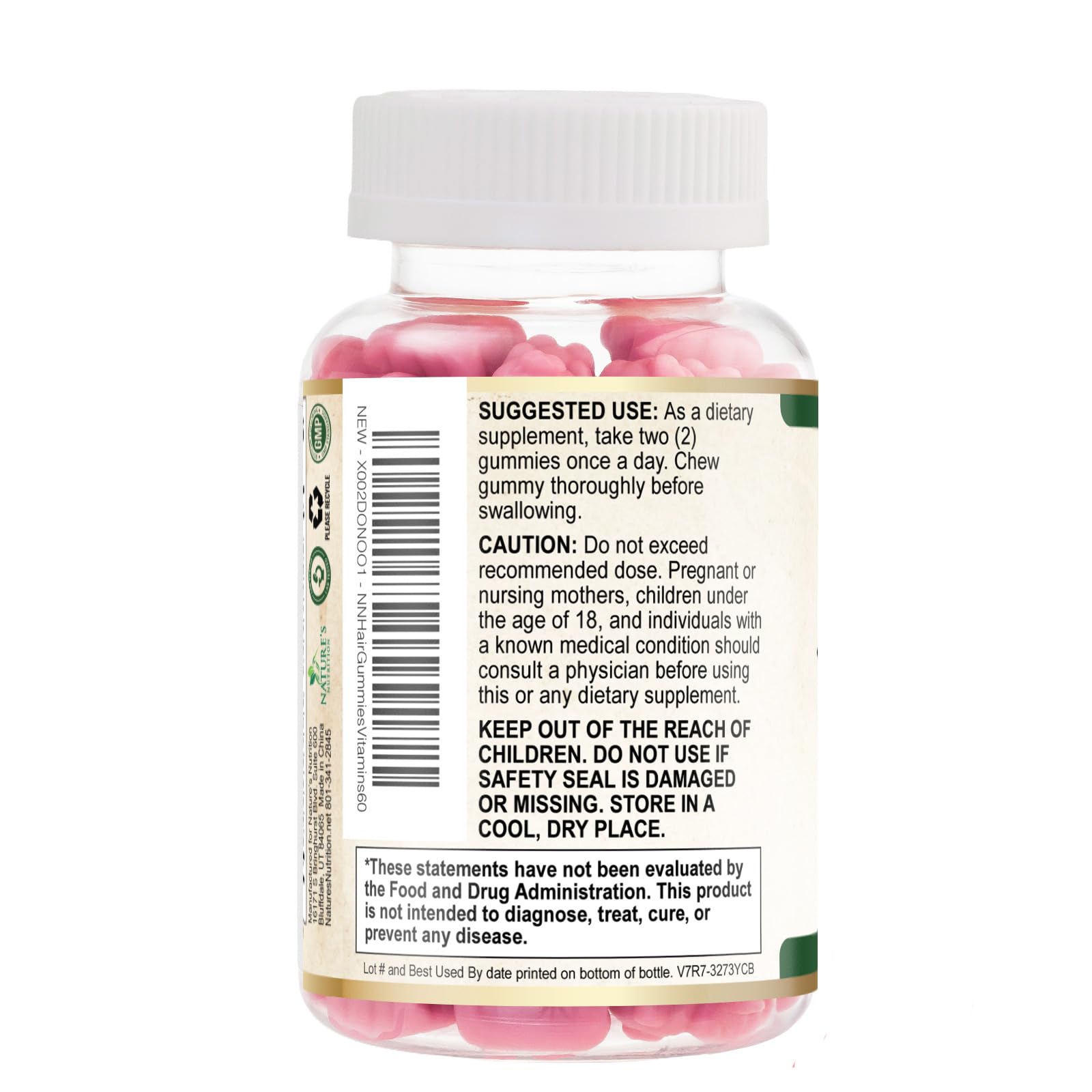 Natural hair care with biotin gummies