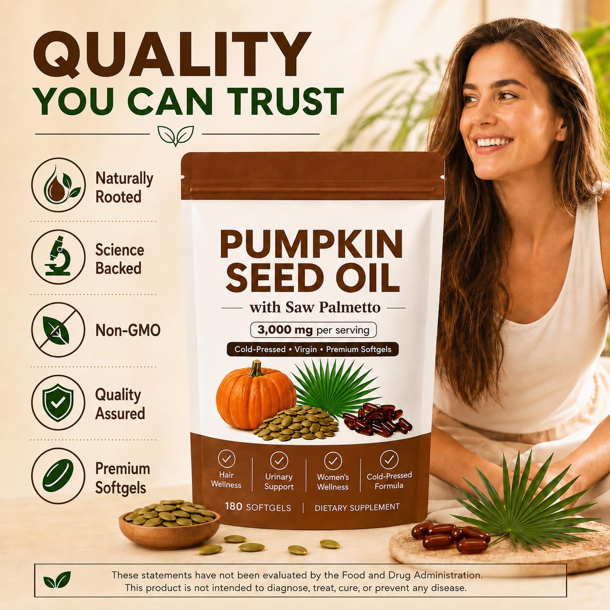 Natural hair growth supplement