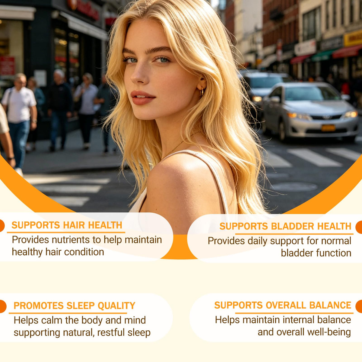 Natural hair growth support capsules