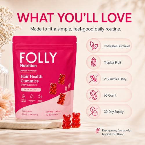 Natural hair growth support gummies