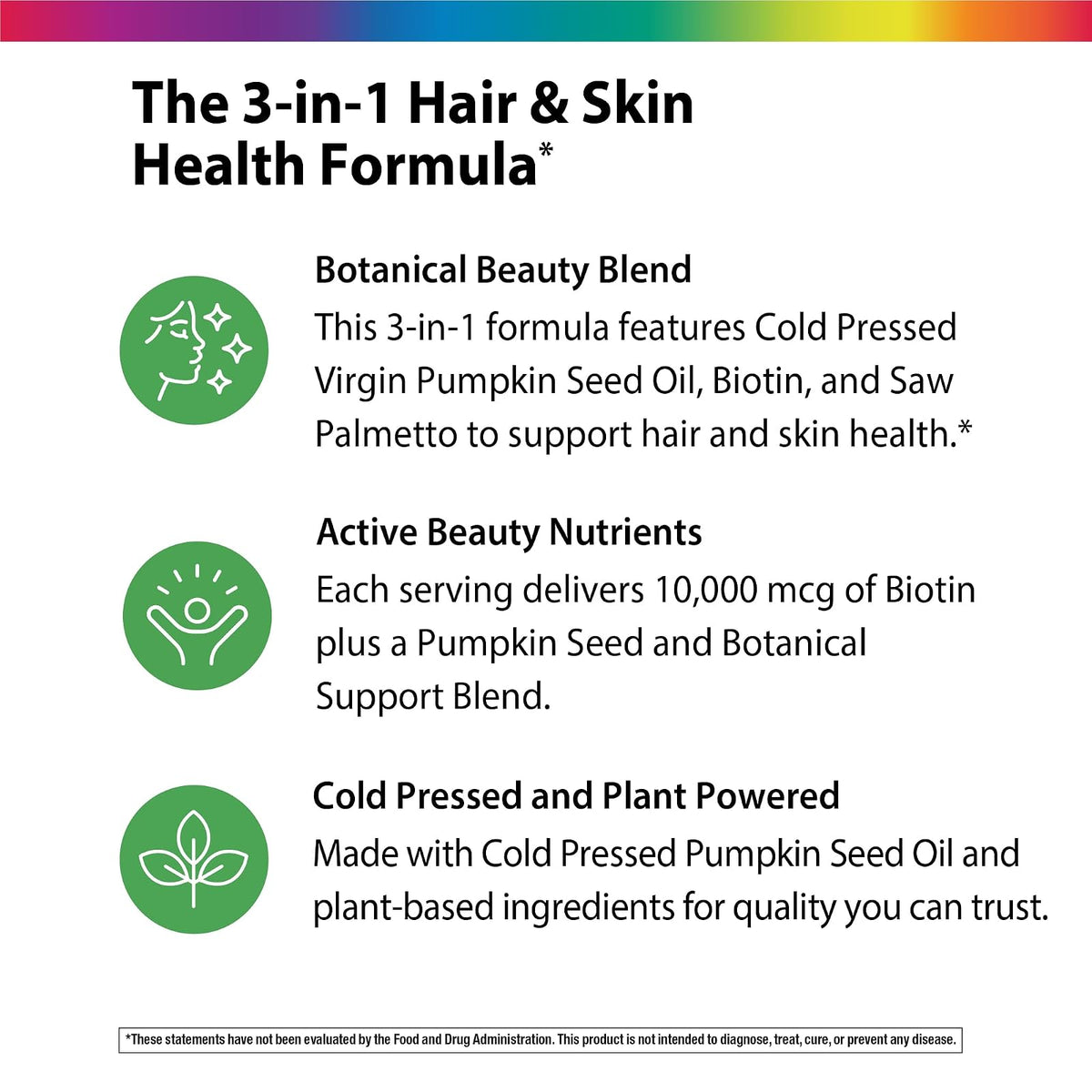 Natural hair support with saw palmetto