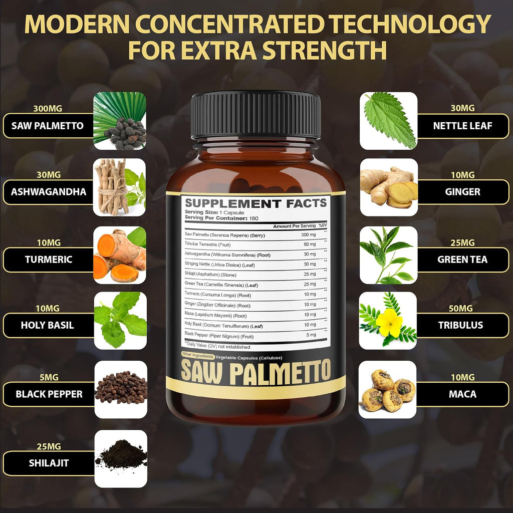 natural hair support with saw palmetto