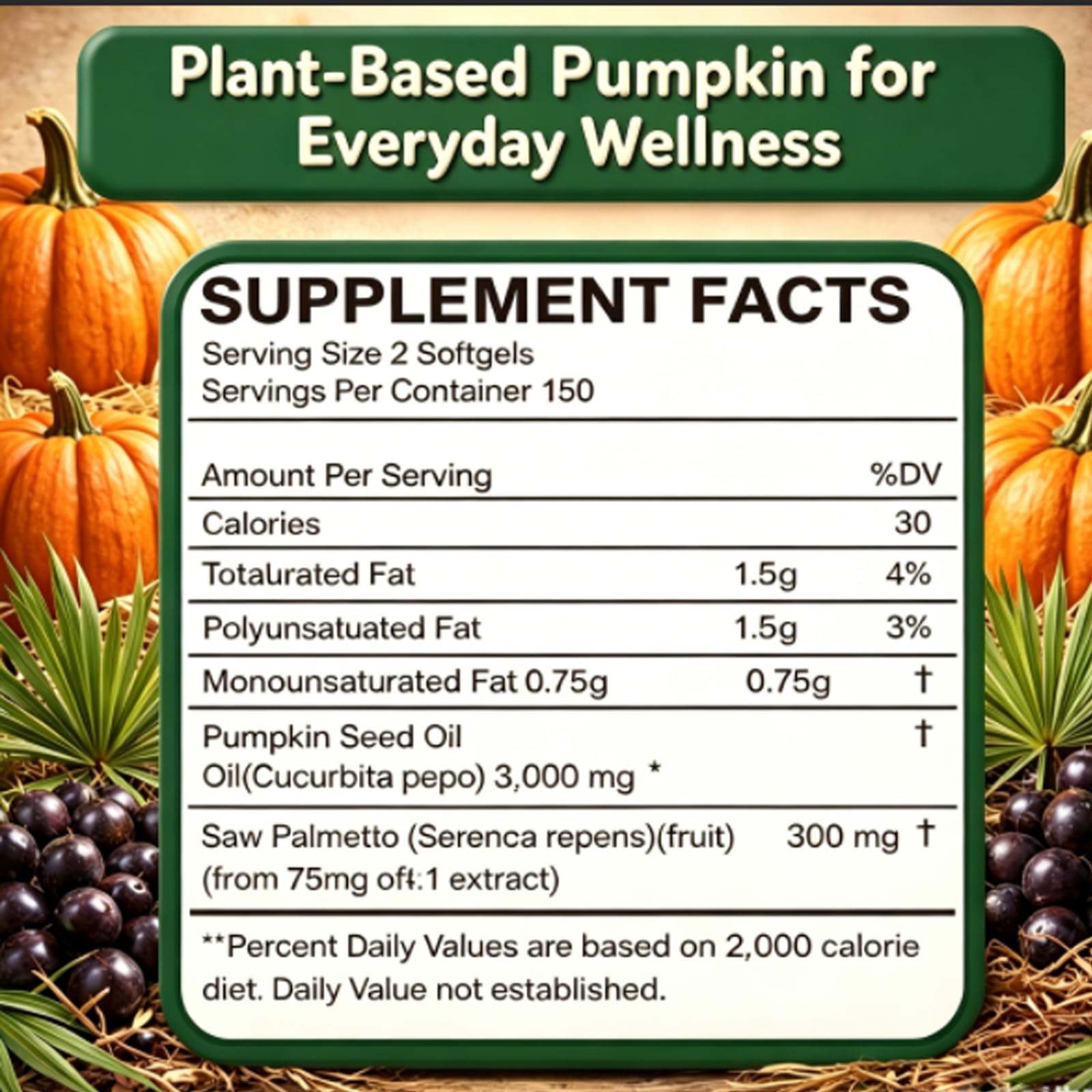 Natural hair support with saw palmetto