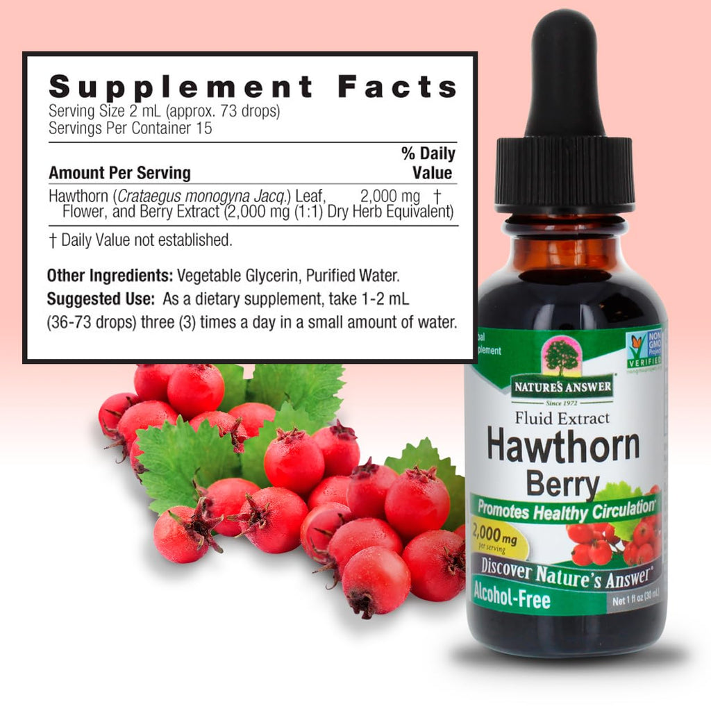 Natural hawthorn berries supplement