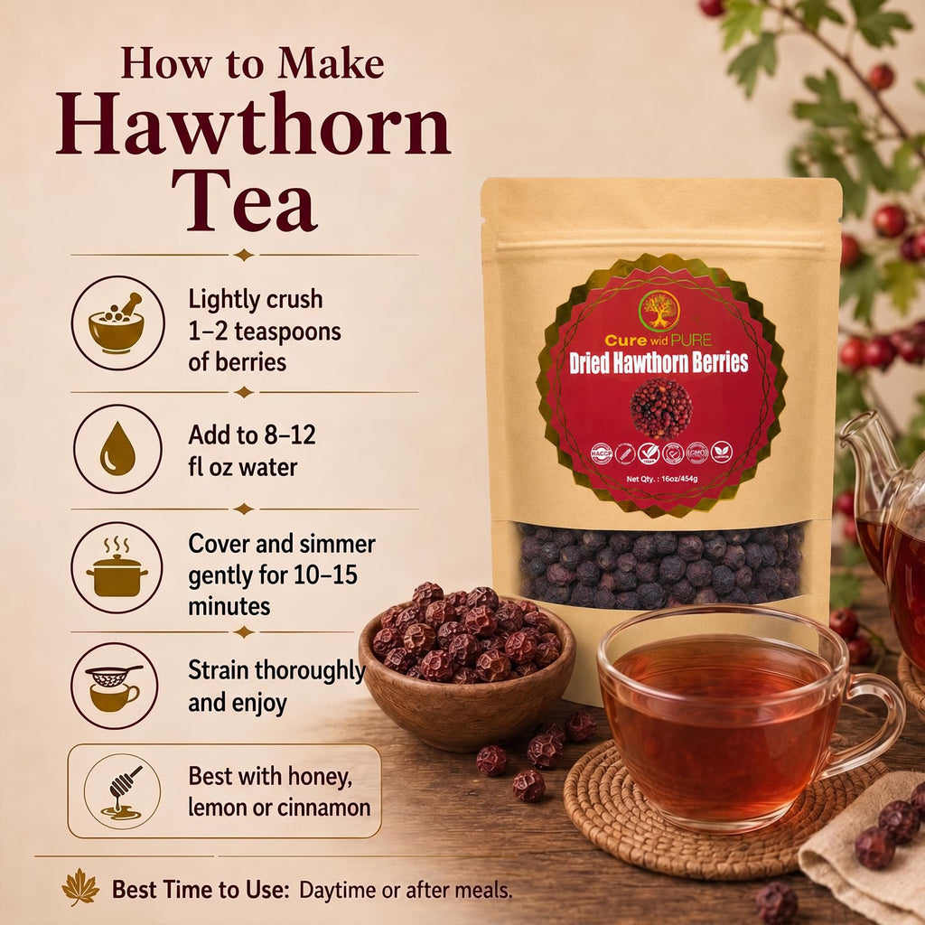 natural hawthorn berry detox tea