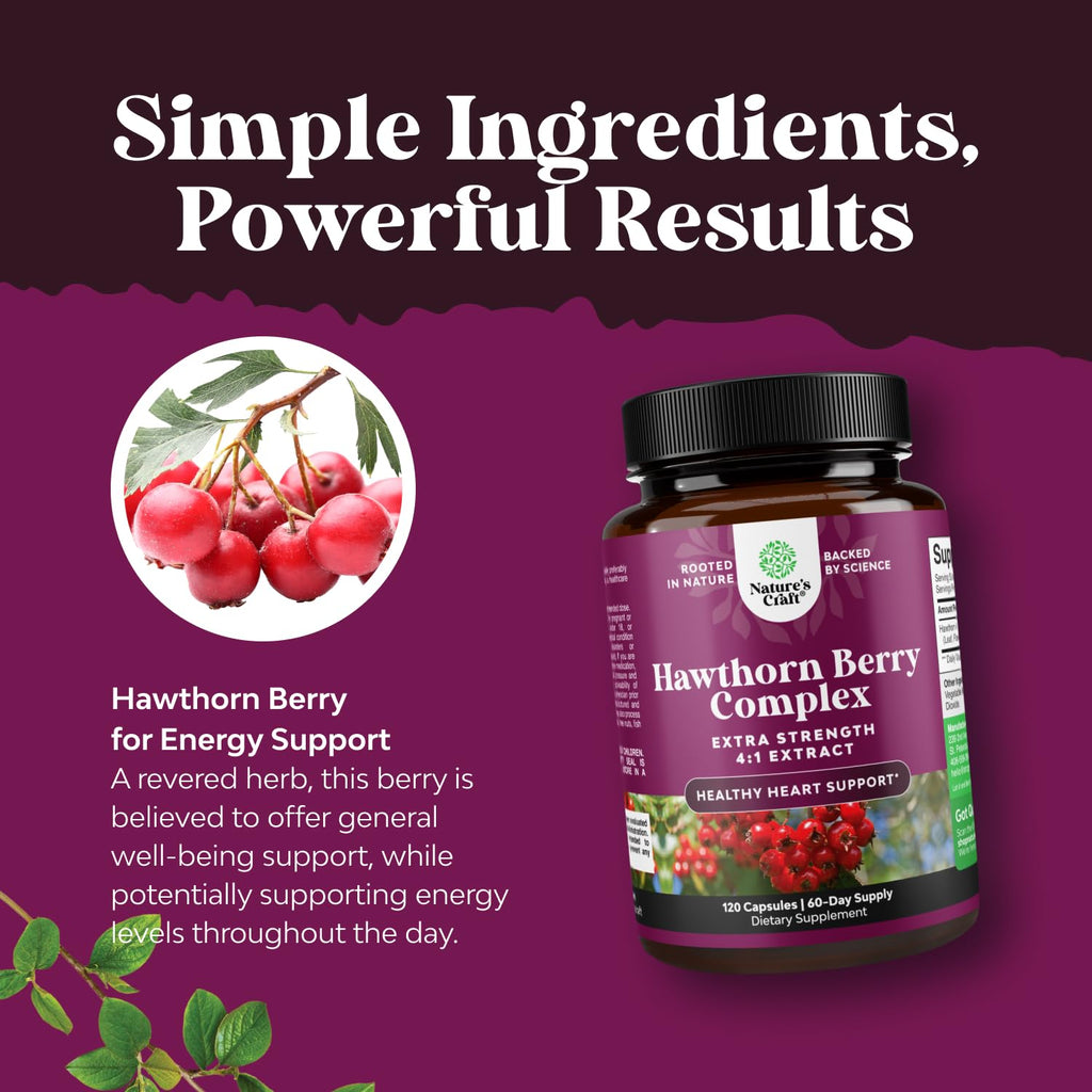 Natural Hawthorn Berry extract in capsules
