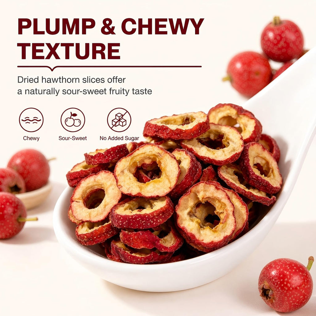 natural hawthorn berry tea slices