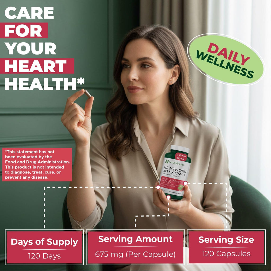 Natural hawthorn capsules for wellness