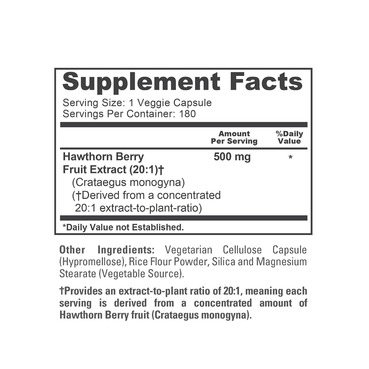 Natural Hawthorn extract for wellness