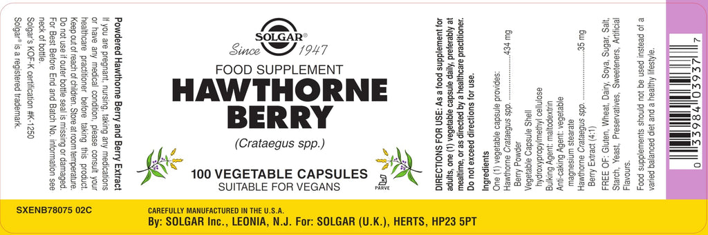 natural hawthorn supplement for wellness