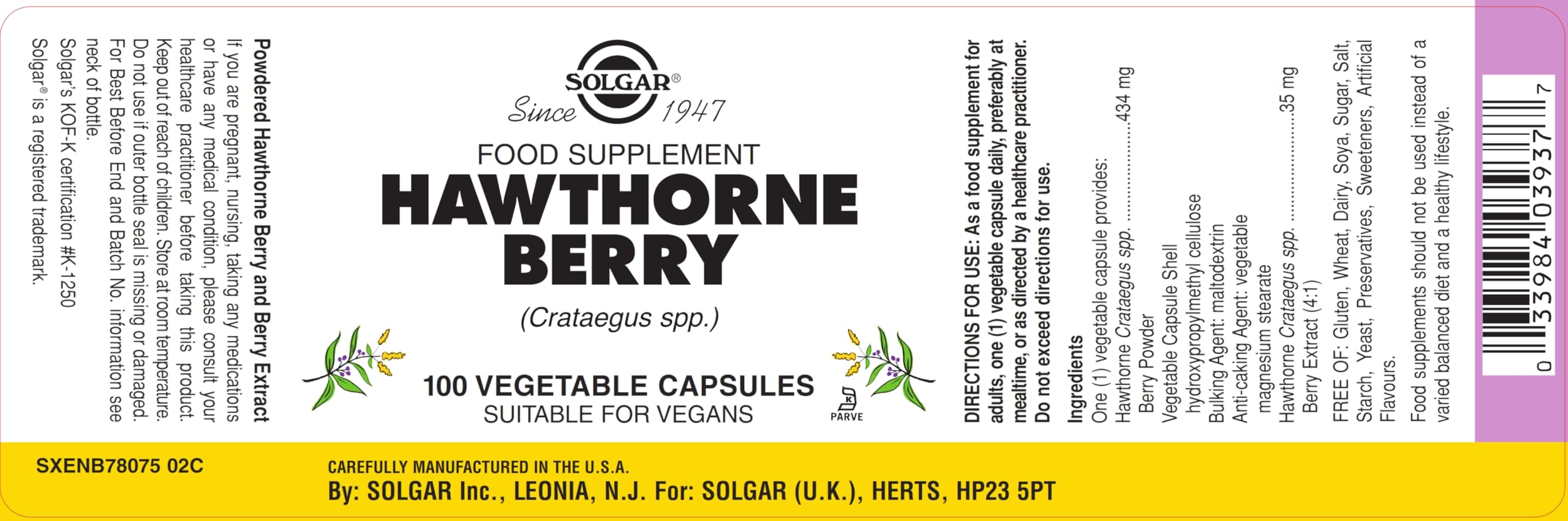natural hawthorn supplement for wellness