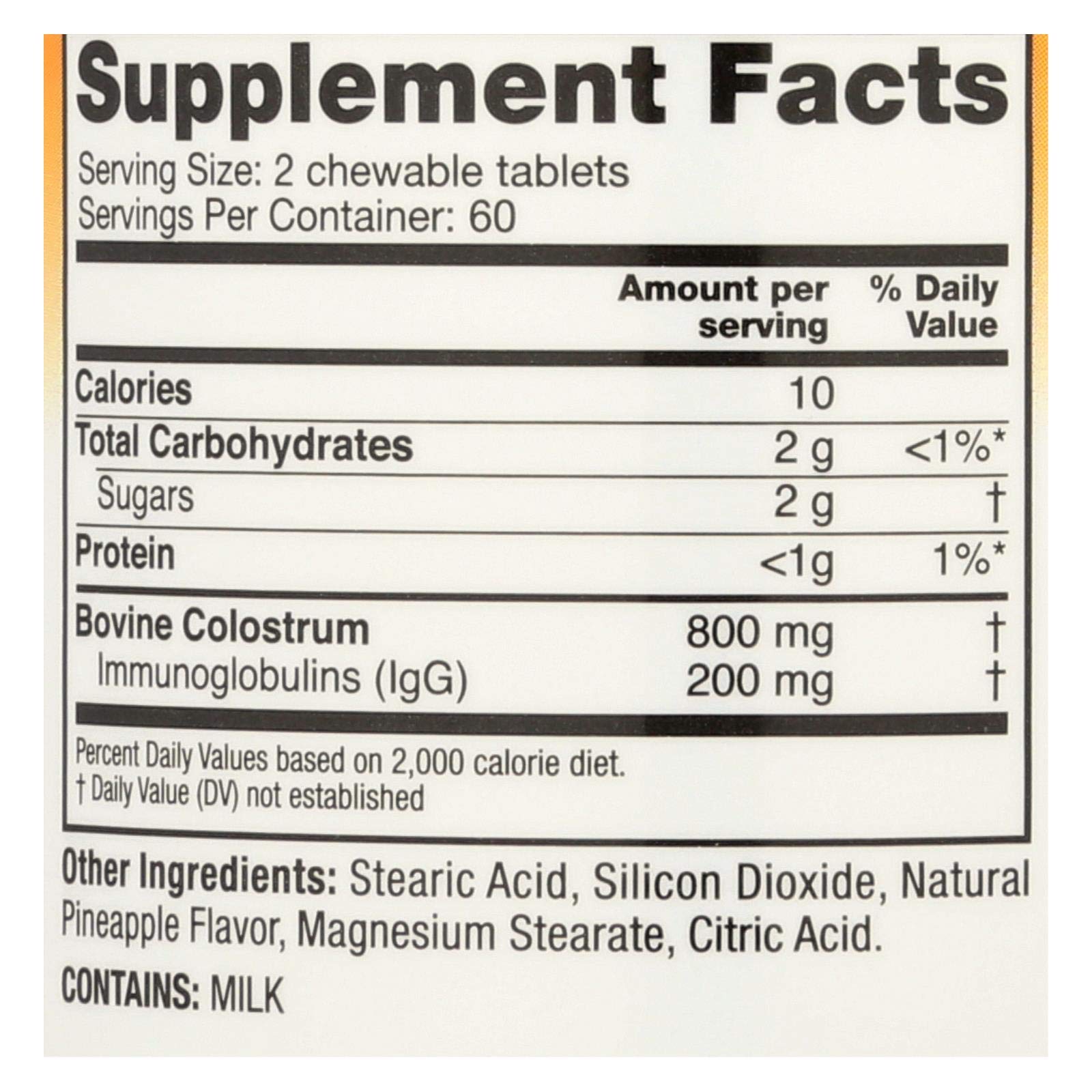 Natural health benefits of colostrum chewables
