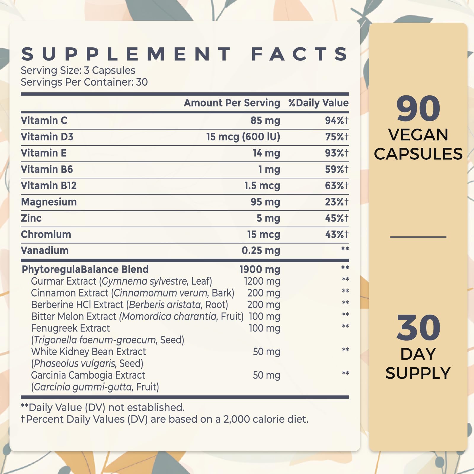 Natural health blended vitamins