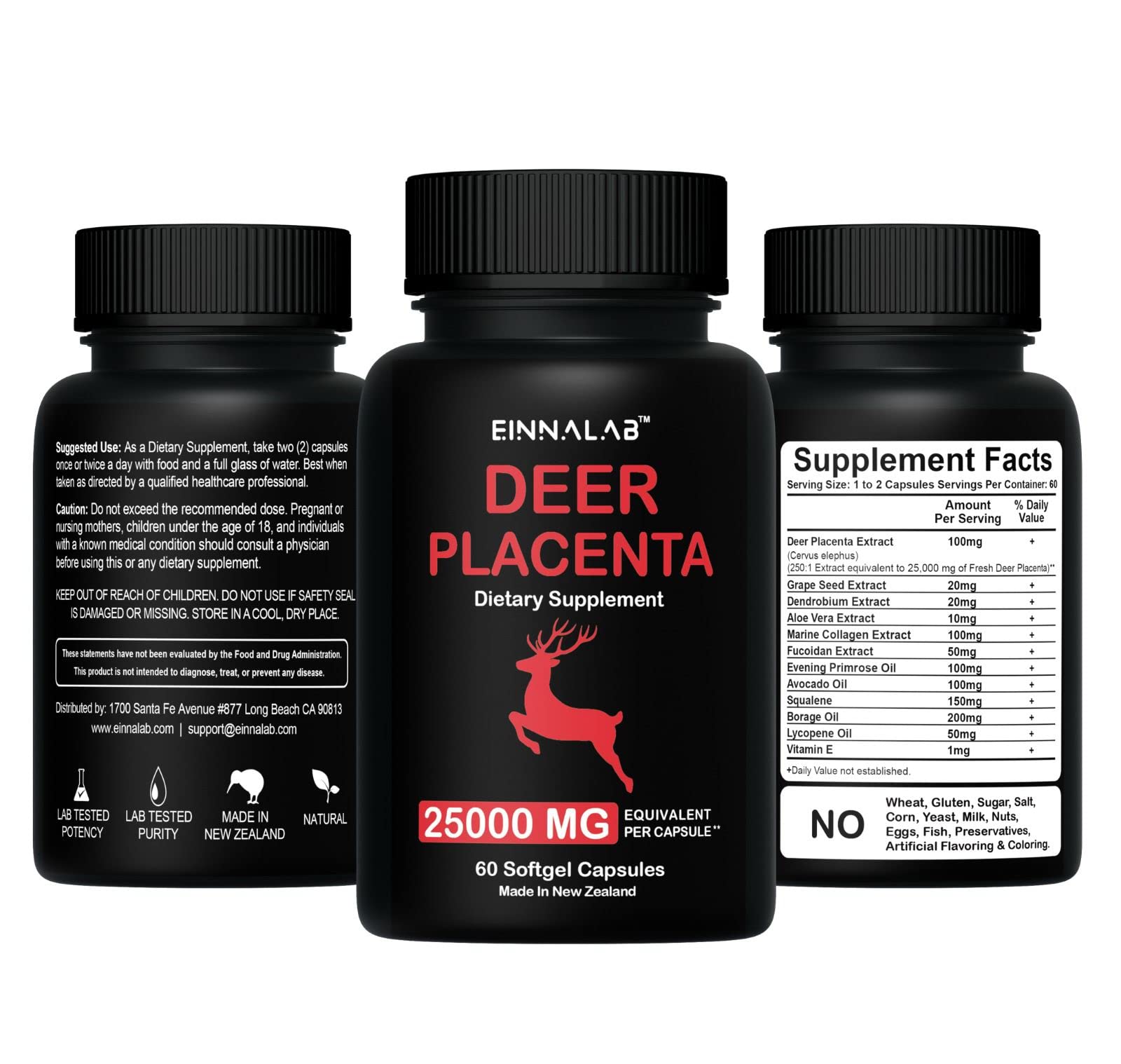 natural health deer placenta capsules