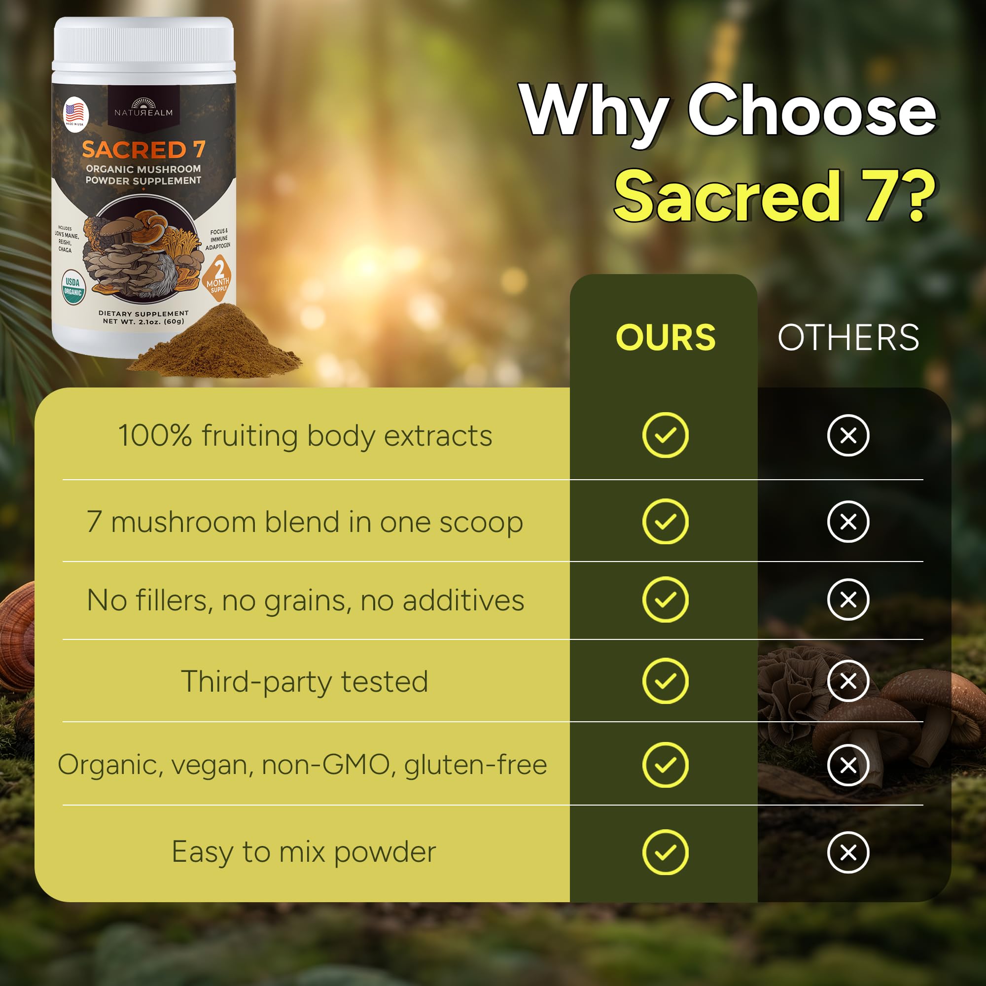 natural health mushroom powder