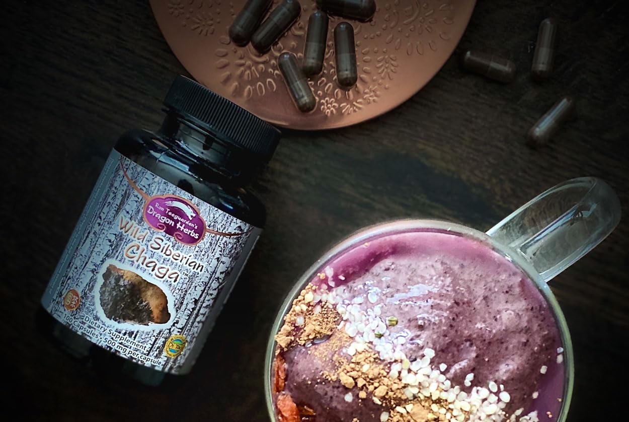 Natural health supplement with mushrooms
