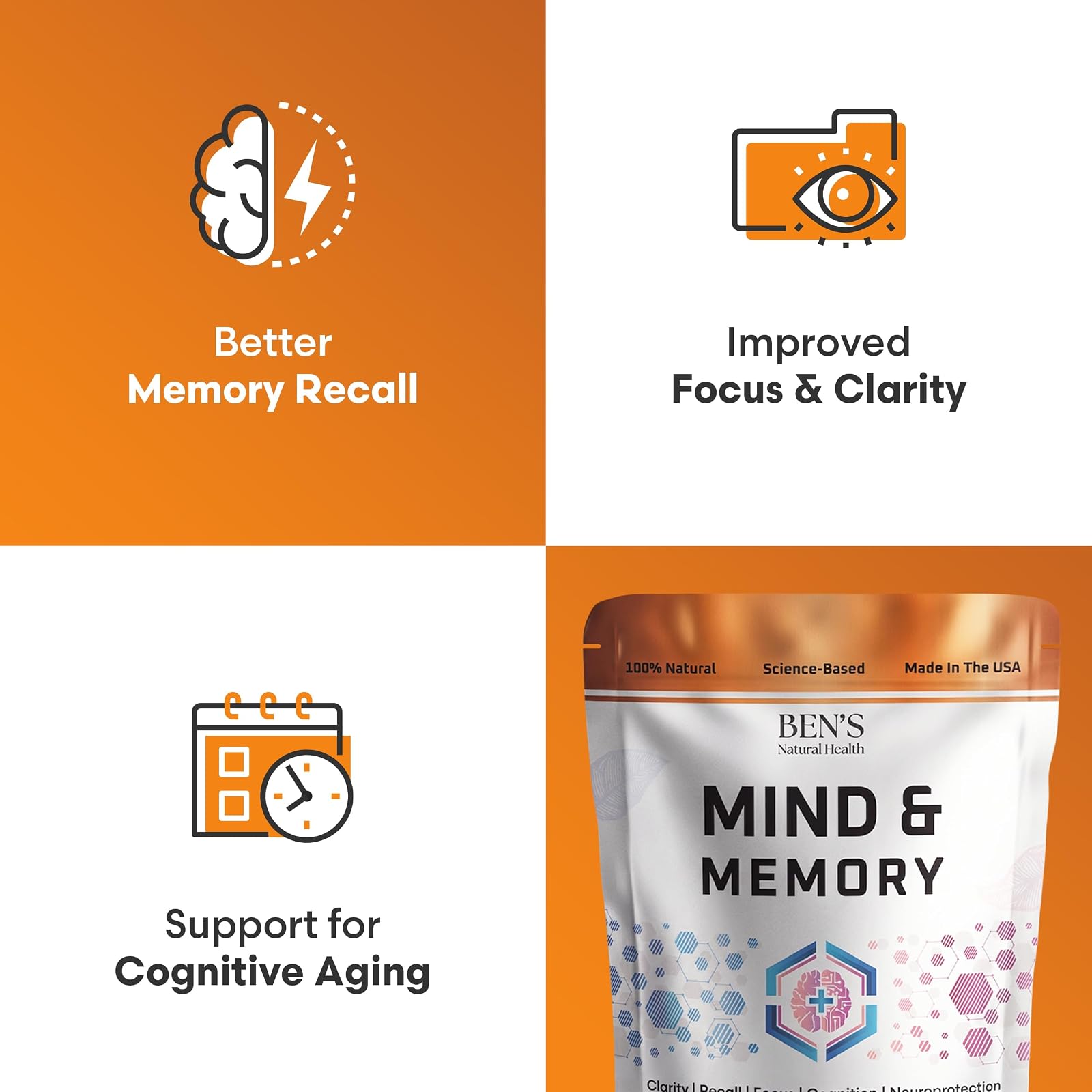 Natural health supplements for cognitive function