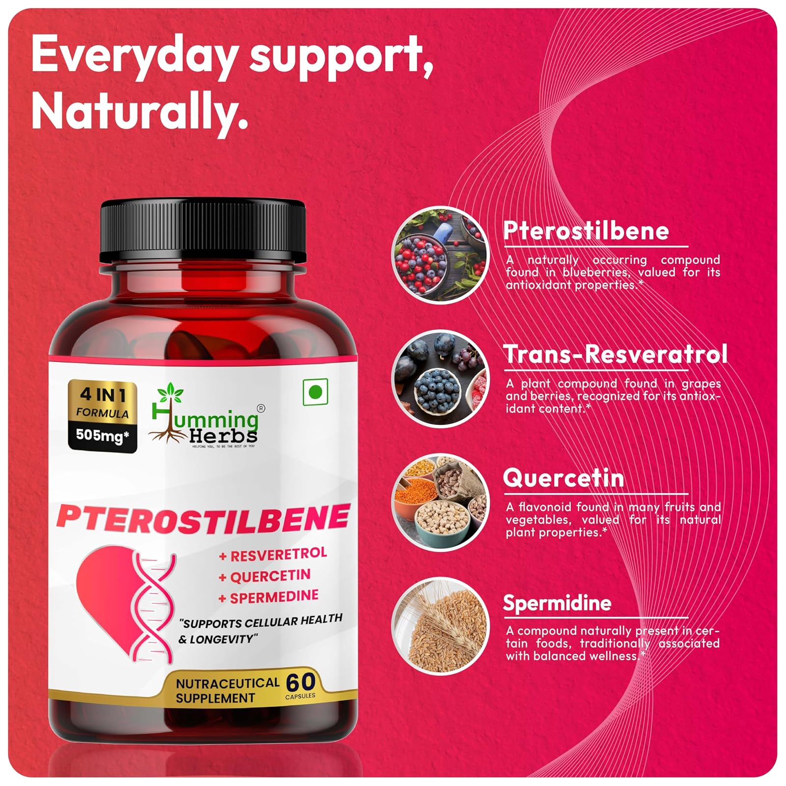 Natural health support with Pterostilbene