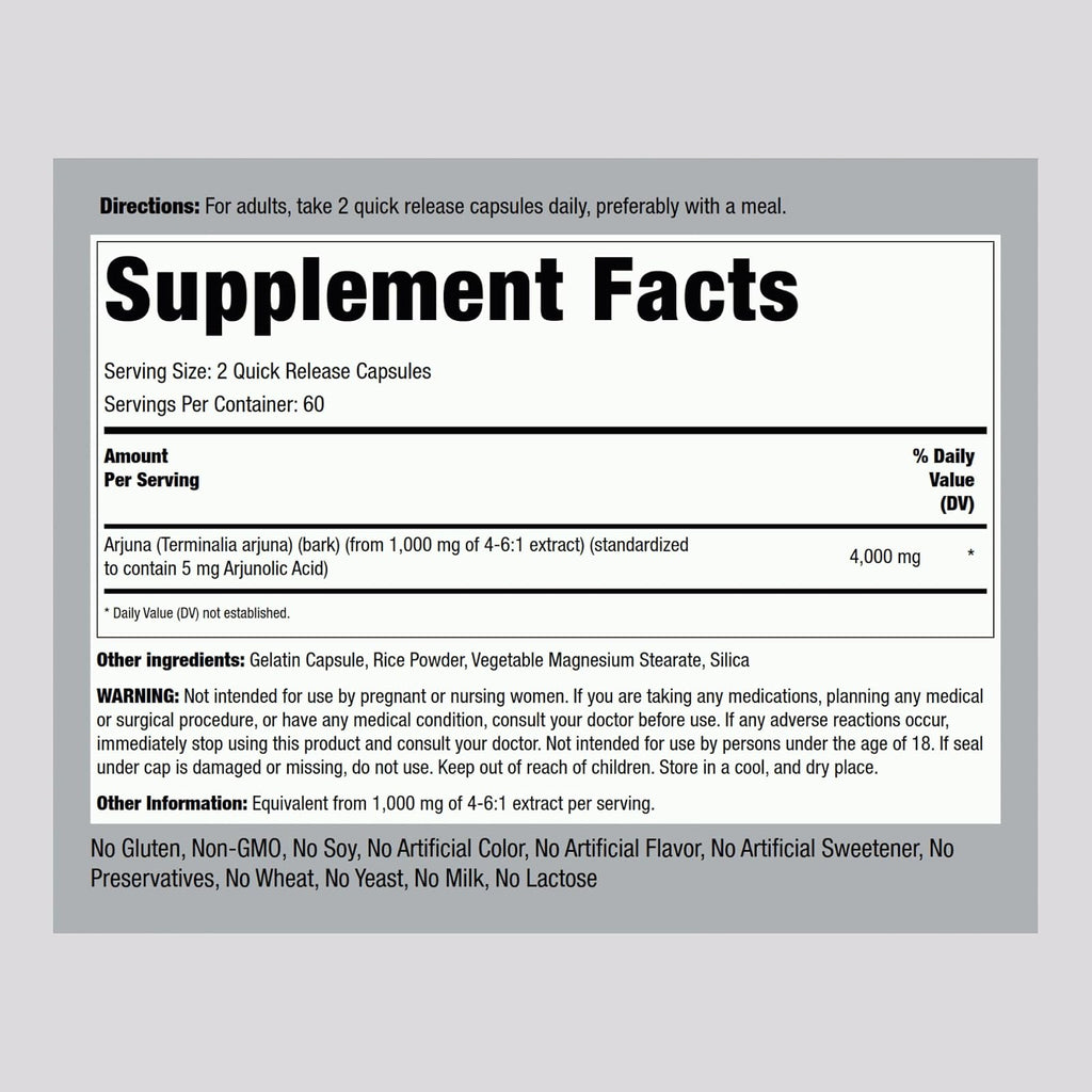 Natural heart health supplement Arjuna