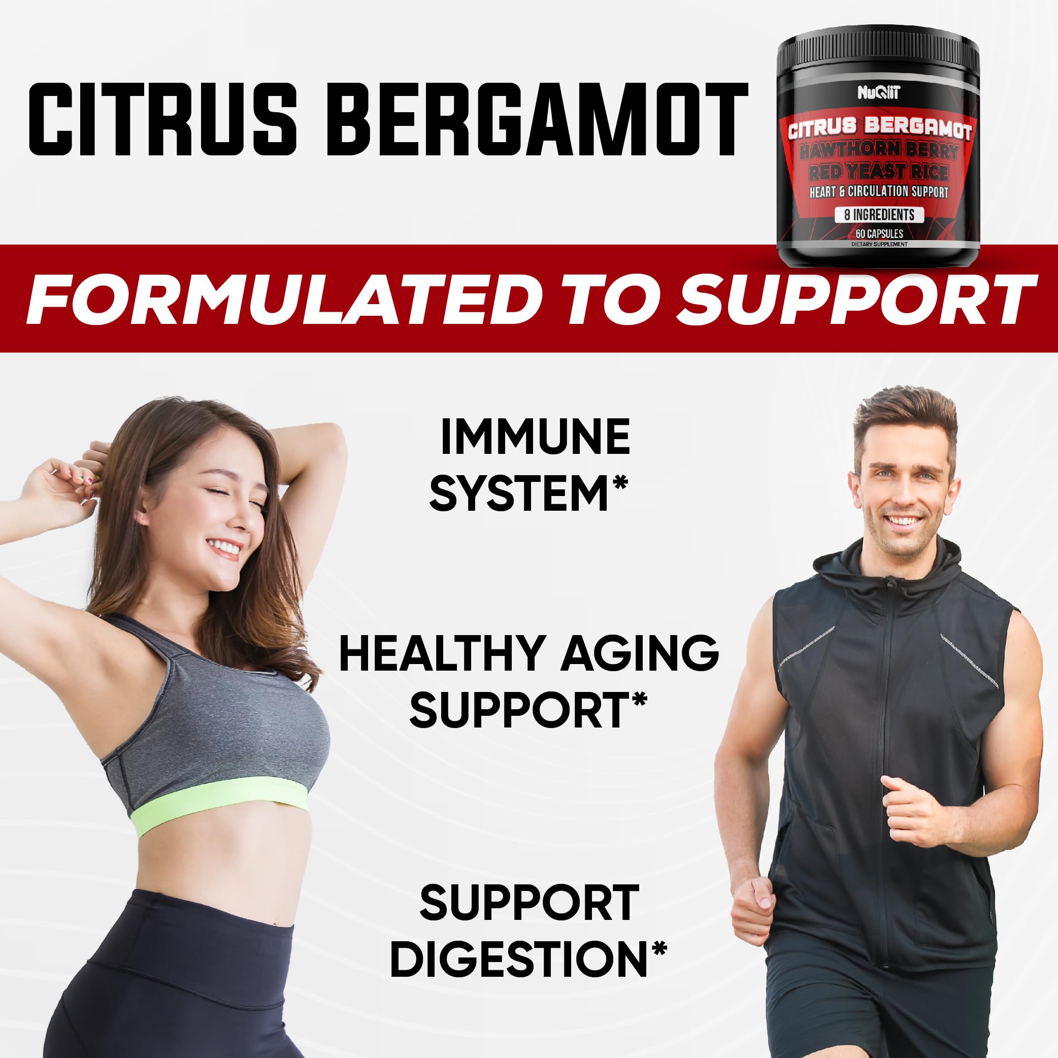 Natural heart health supplement with hawthorn