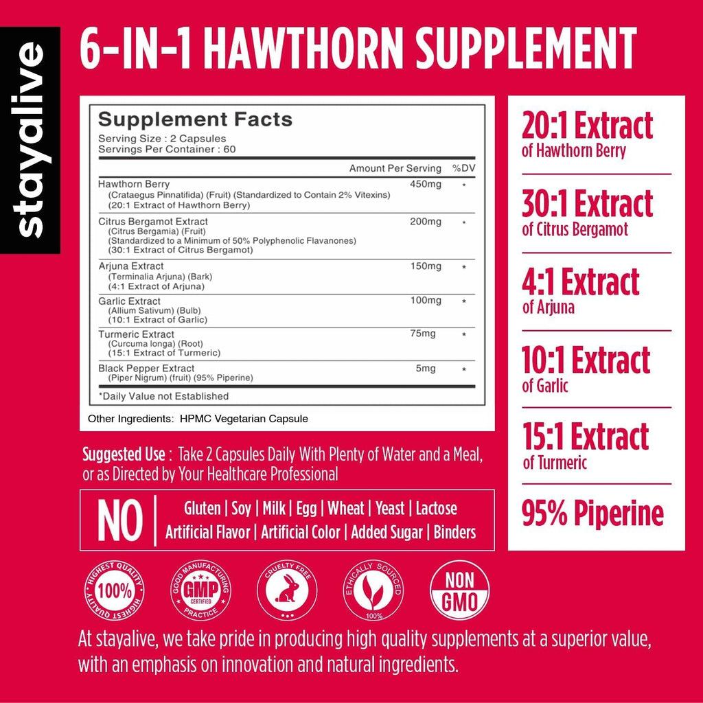 natural heart health support hawthorn