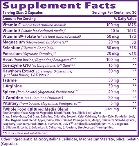natural heart support blended vitamin & mineral supplements