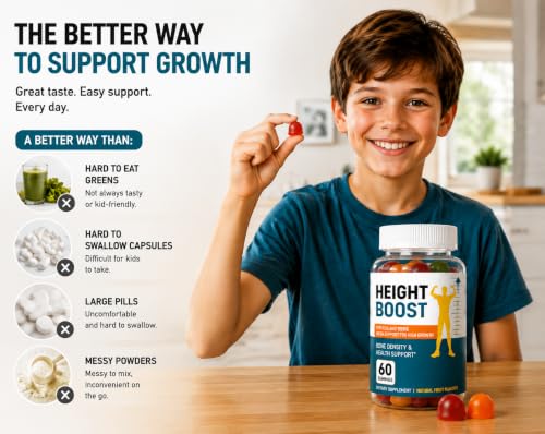 Natural height support gummies for children
