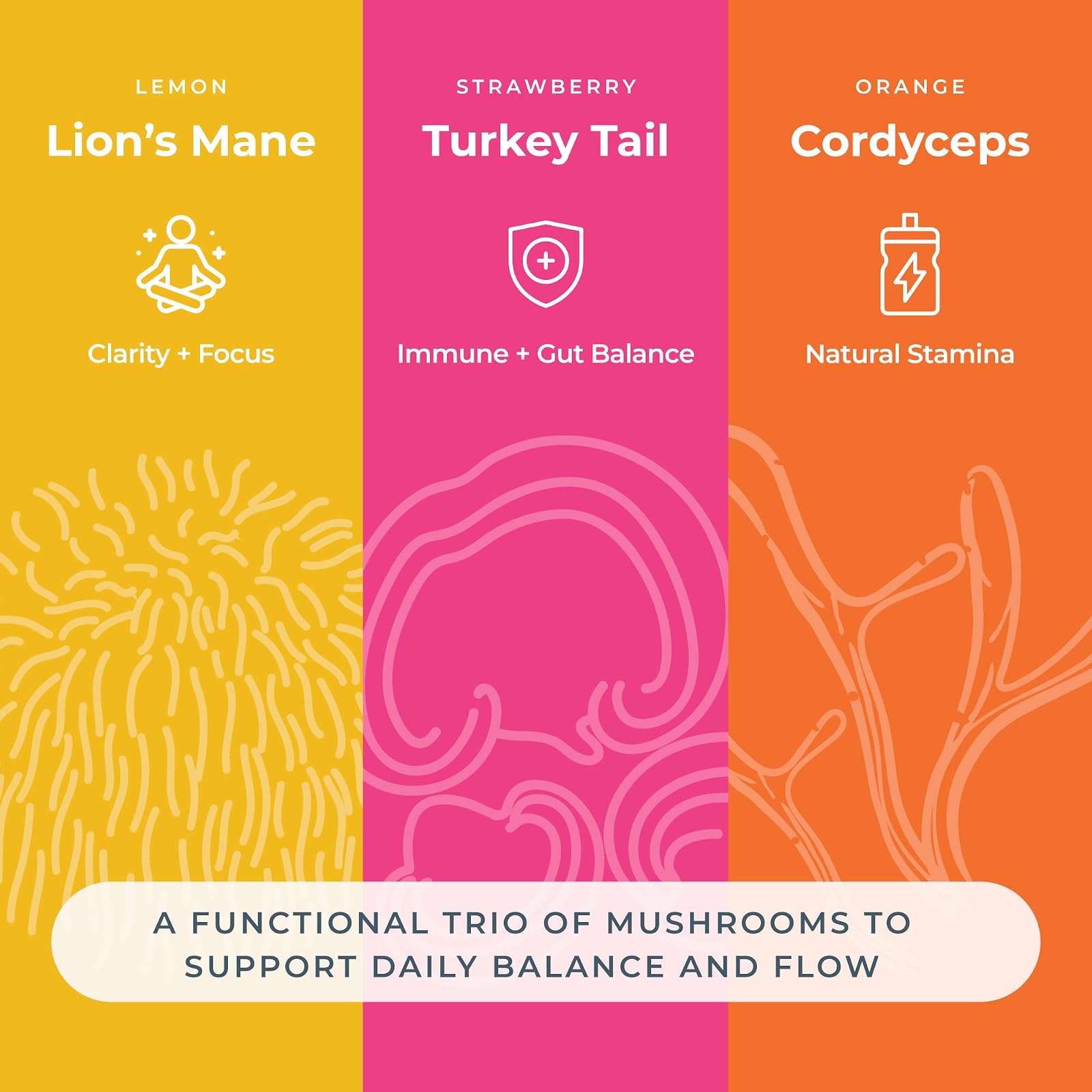 Natural hemp and mushroom supplements
