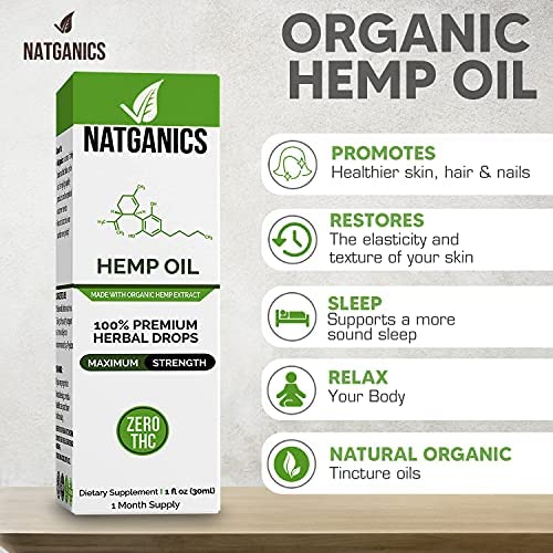 Natural hemp oil for healthy skin