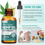 Natural hemp oil for relaxation