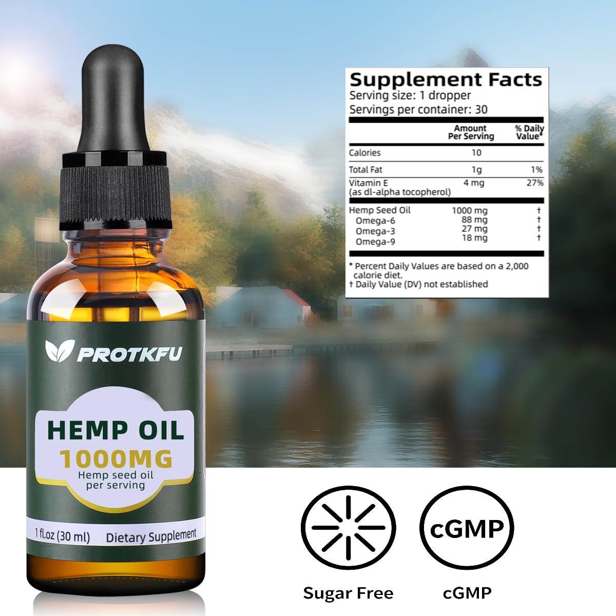 Natural hemp oil for wellness