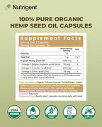 Natural hemp seed oil supplement