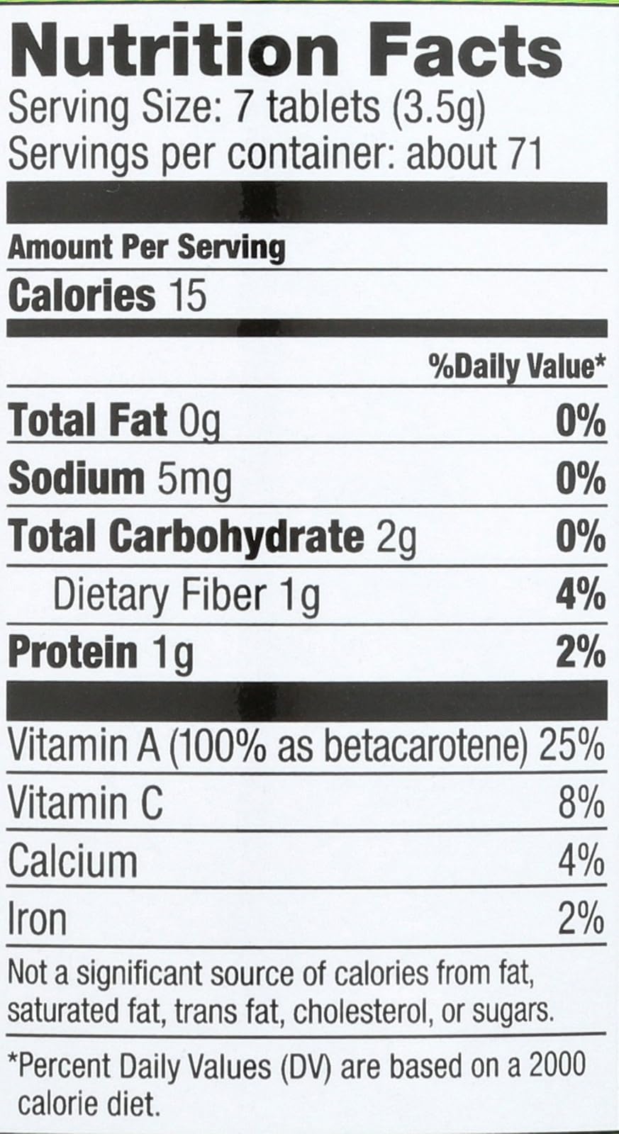 natural herbal alfalfa tablets