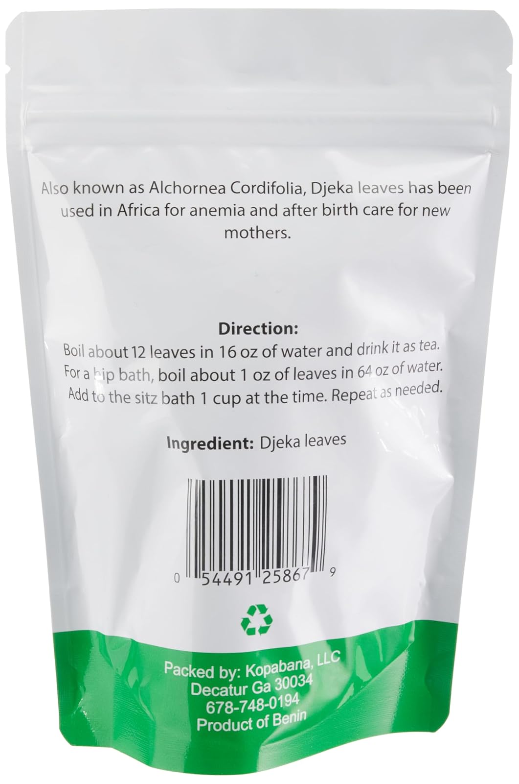 Natural herbal blend Brown Djeka Leaves