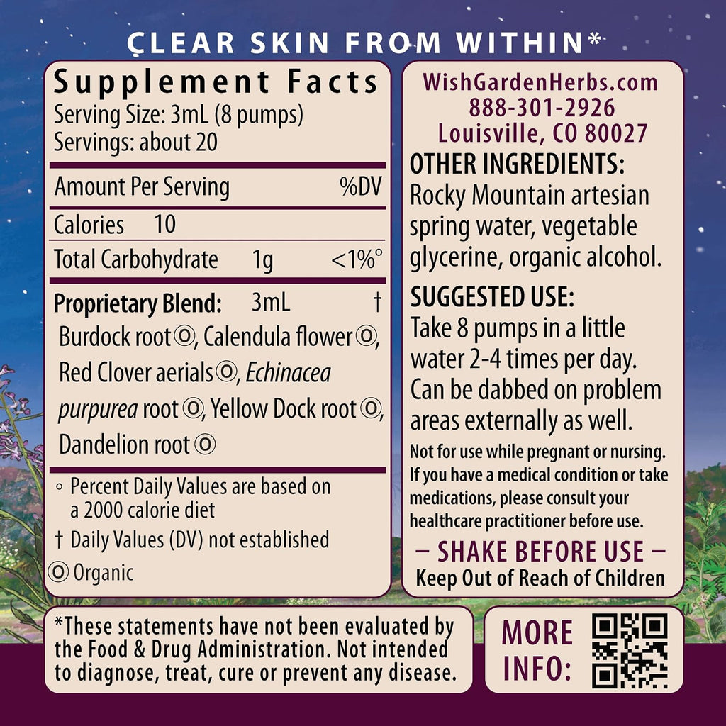 natural herbal blend for clear skin