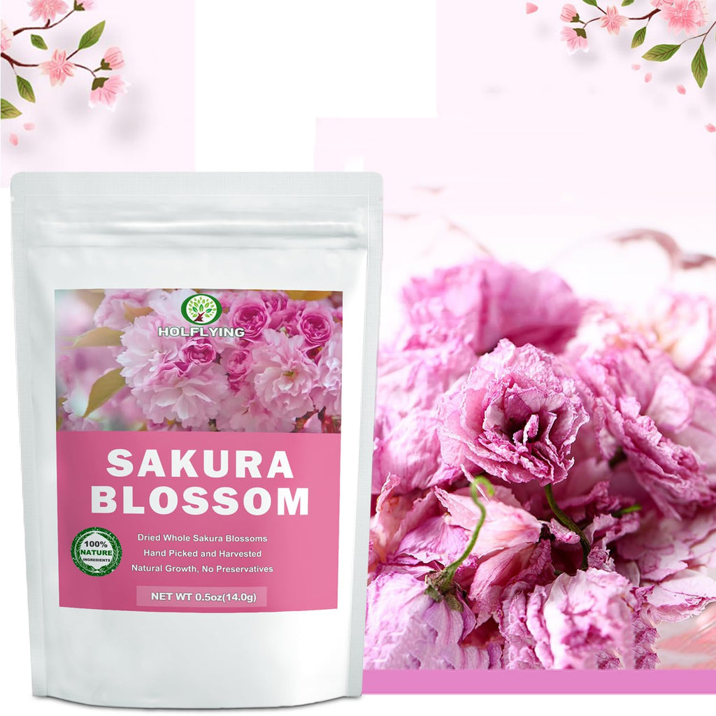 Natural herbal blend with cherry blossoms
