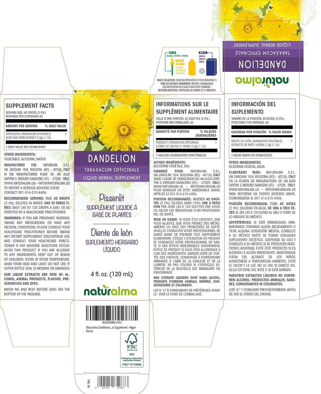 natural herbal dandelion supplement
