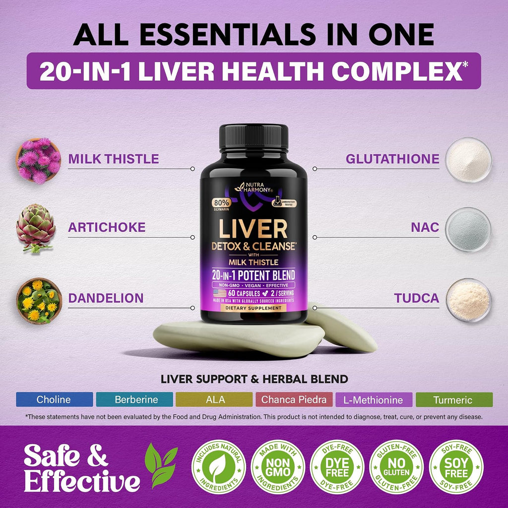 Natural herbal detox supplement