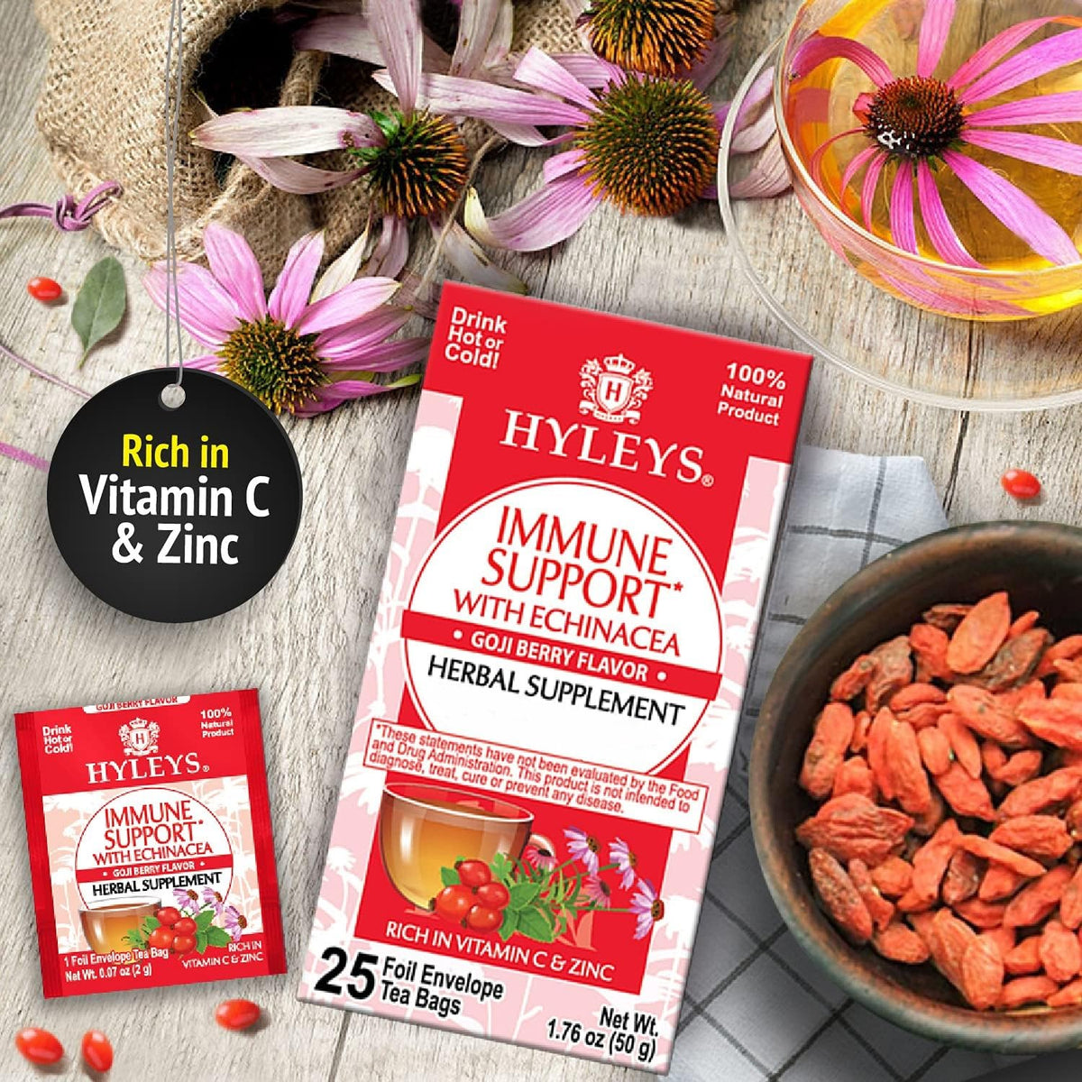 Natural herbal detox tea blend