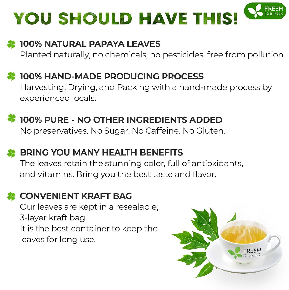 Natural herbal detox tea blend